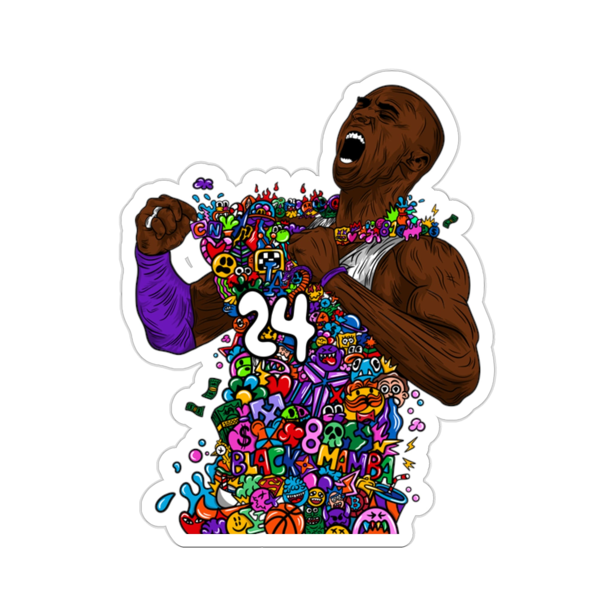 Kobe Bryant Doodle Art Sticker – HotKokosArt