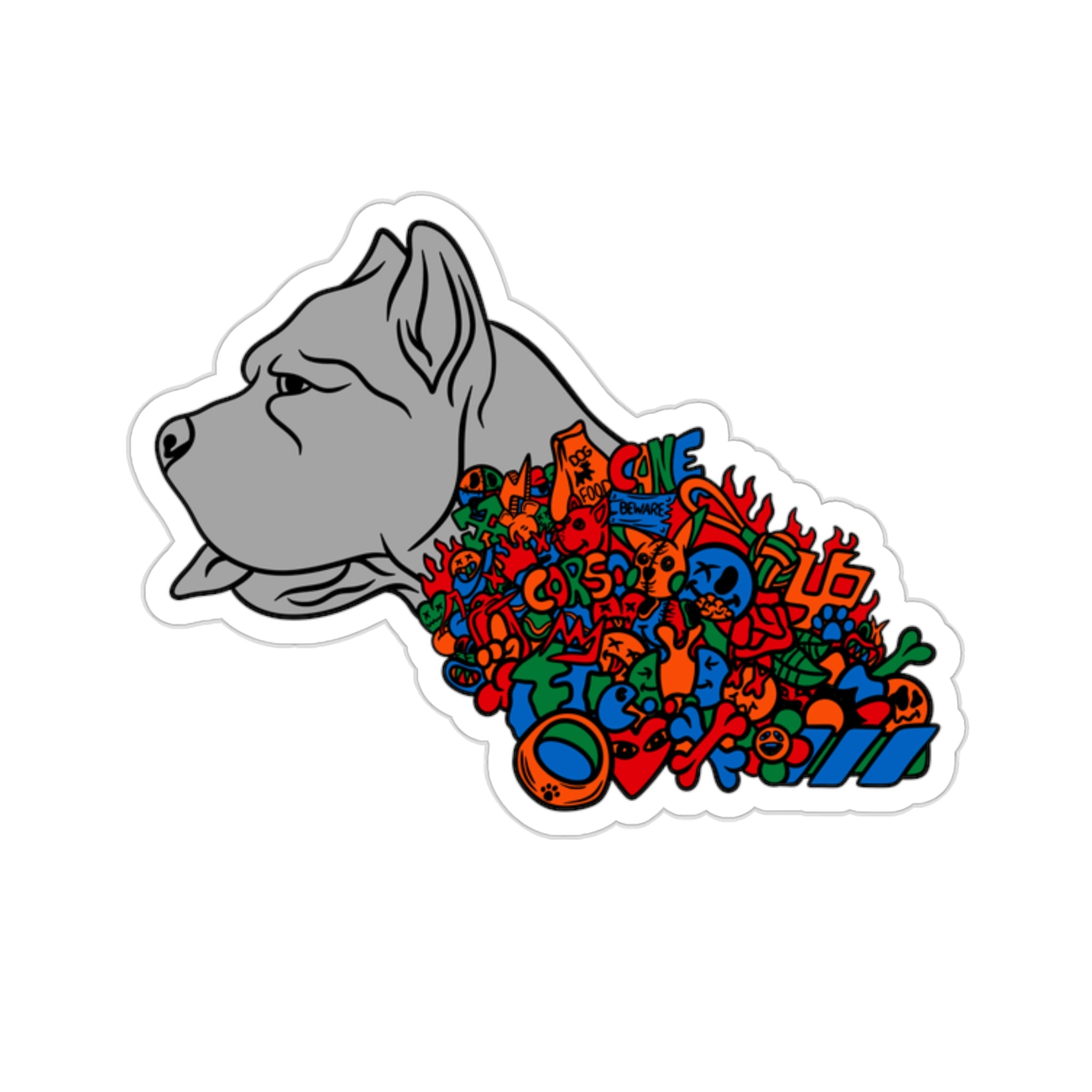 Cane Cross Doodle Art Sticker – HotKokosArt