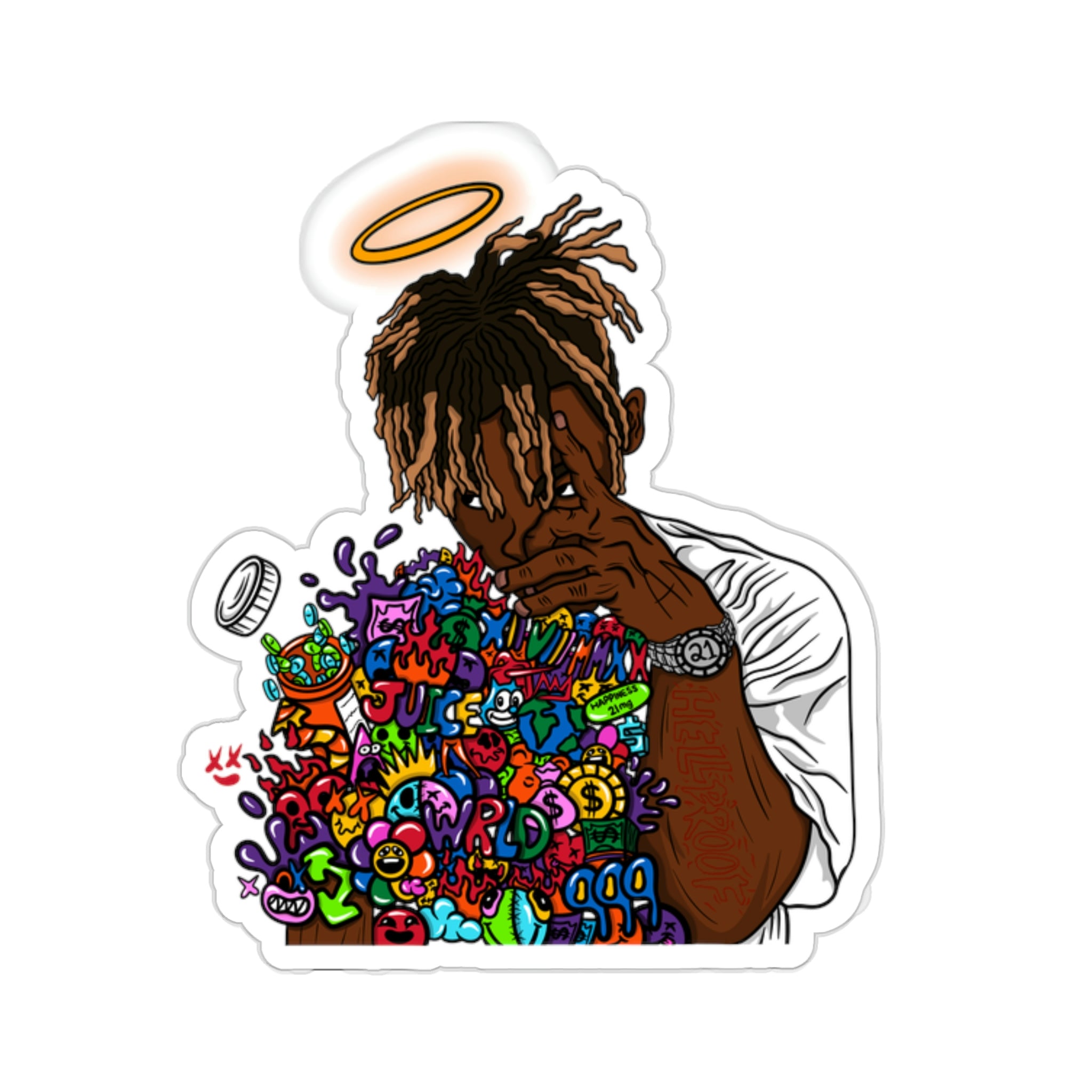 Juice Wrld Doodle Art Sticker – HotKokosArt