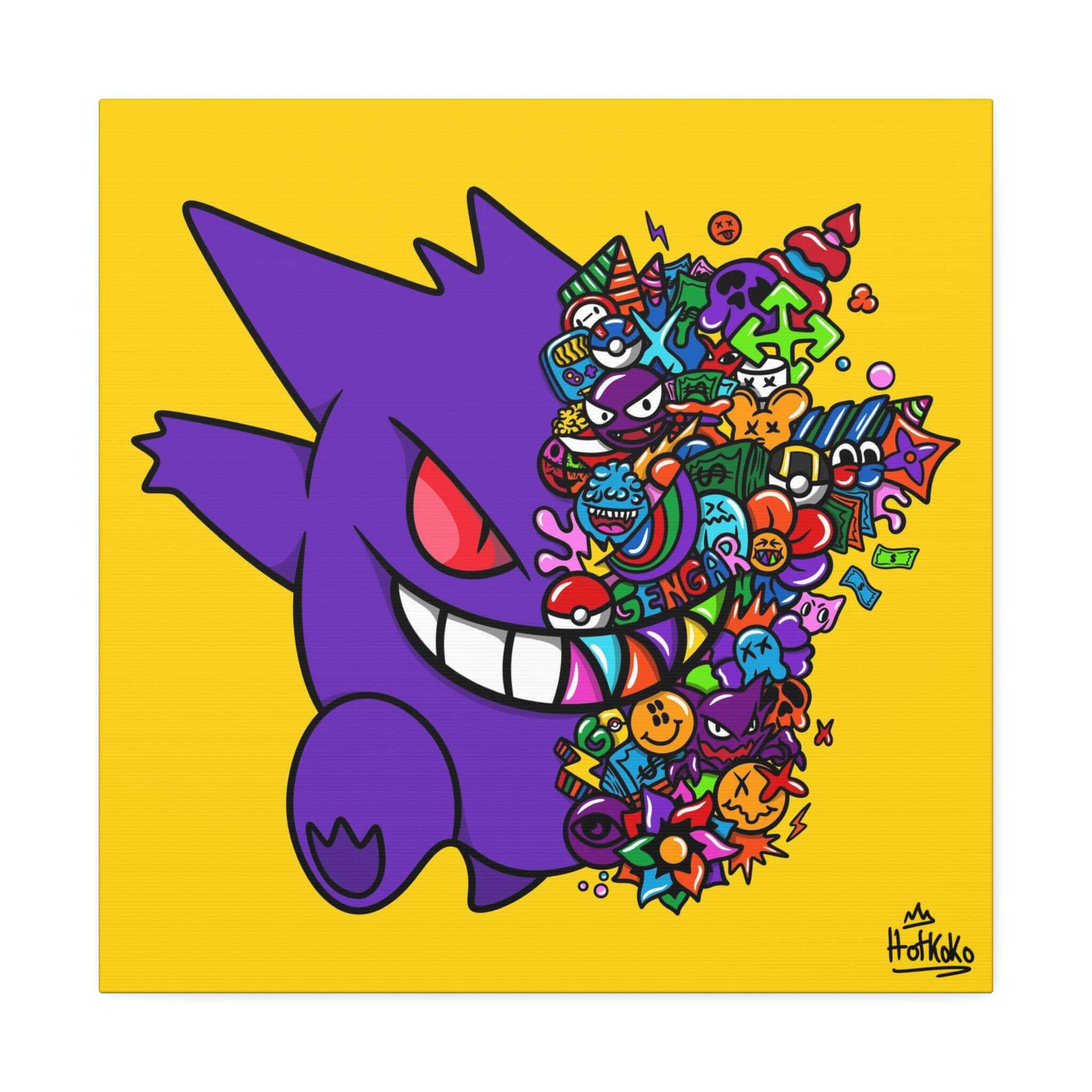 Gengar Cartoon Doodle Artwork – HotKokosArt